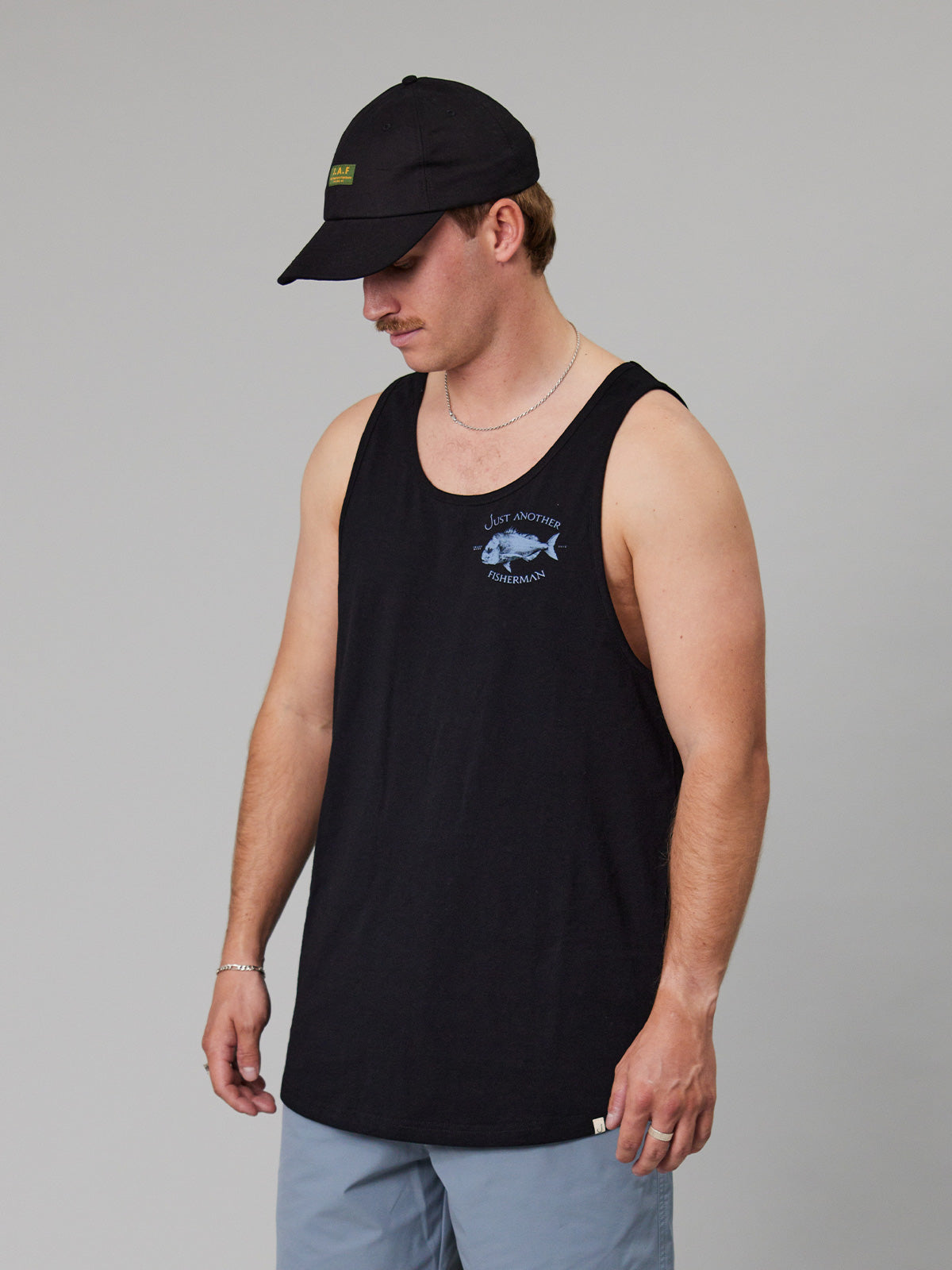 JAF // Snapper Logo Singlet BLACK – himdother.co.nz